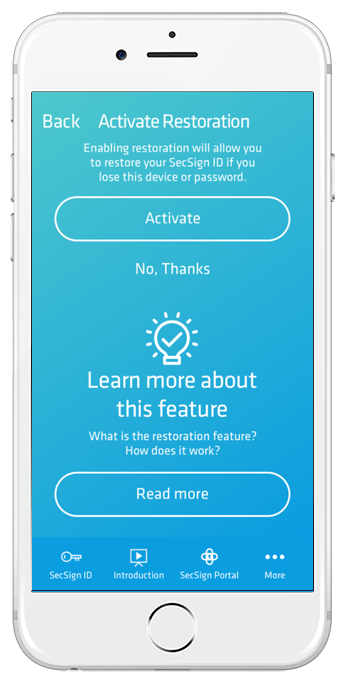 Duplicate and Restore | SecSign 2FA