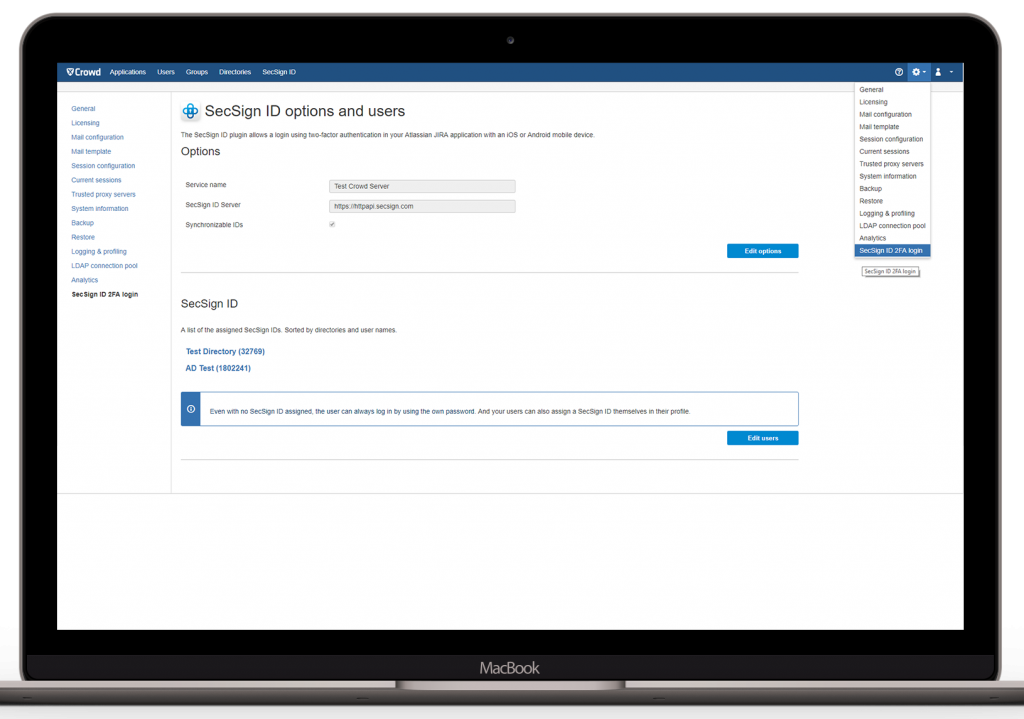 3 laptop - SecSign 2FA