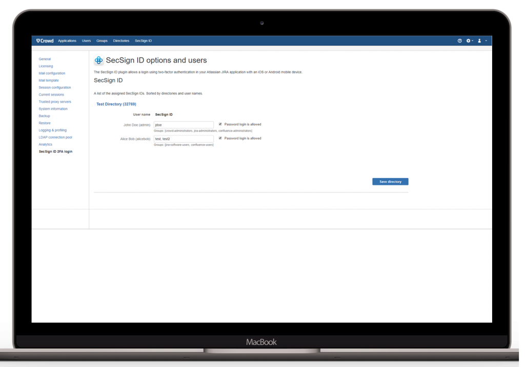 5 in laptop - SecSign 2FA