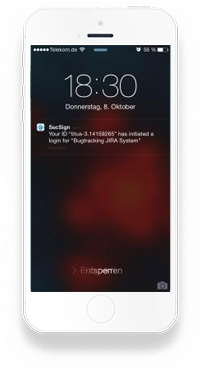 Crowd Login deutsch Handy - SecSign 2FA