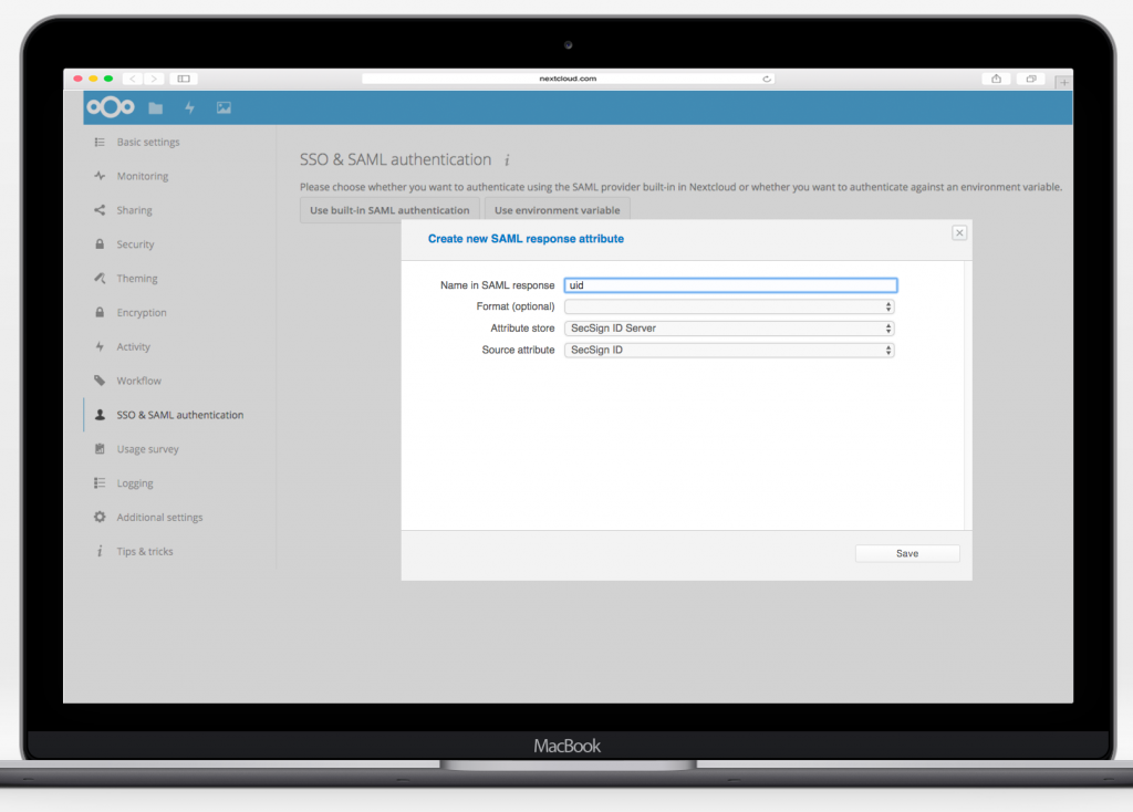 NextCloud3 - SecSign 2FA