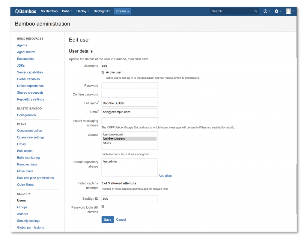 Bamboo Tutorial 5 - SecSign 2FA