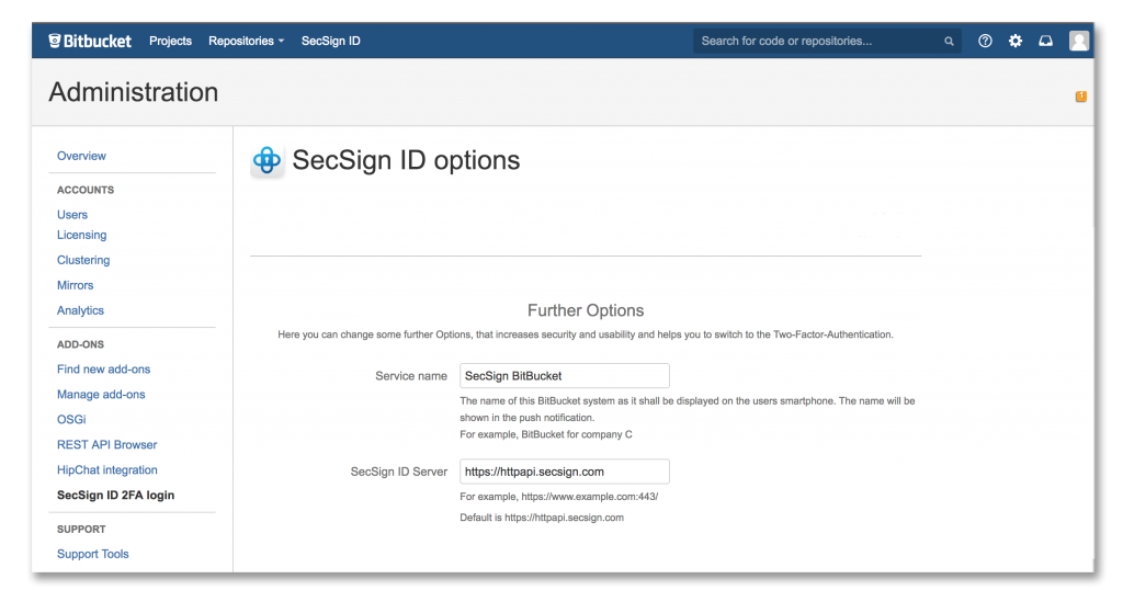 Bitbucket Tutorial 6 - SecSign 2FA