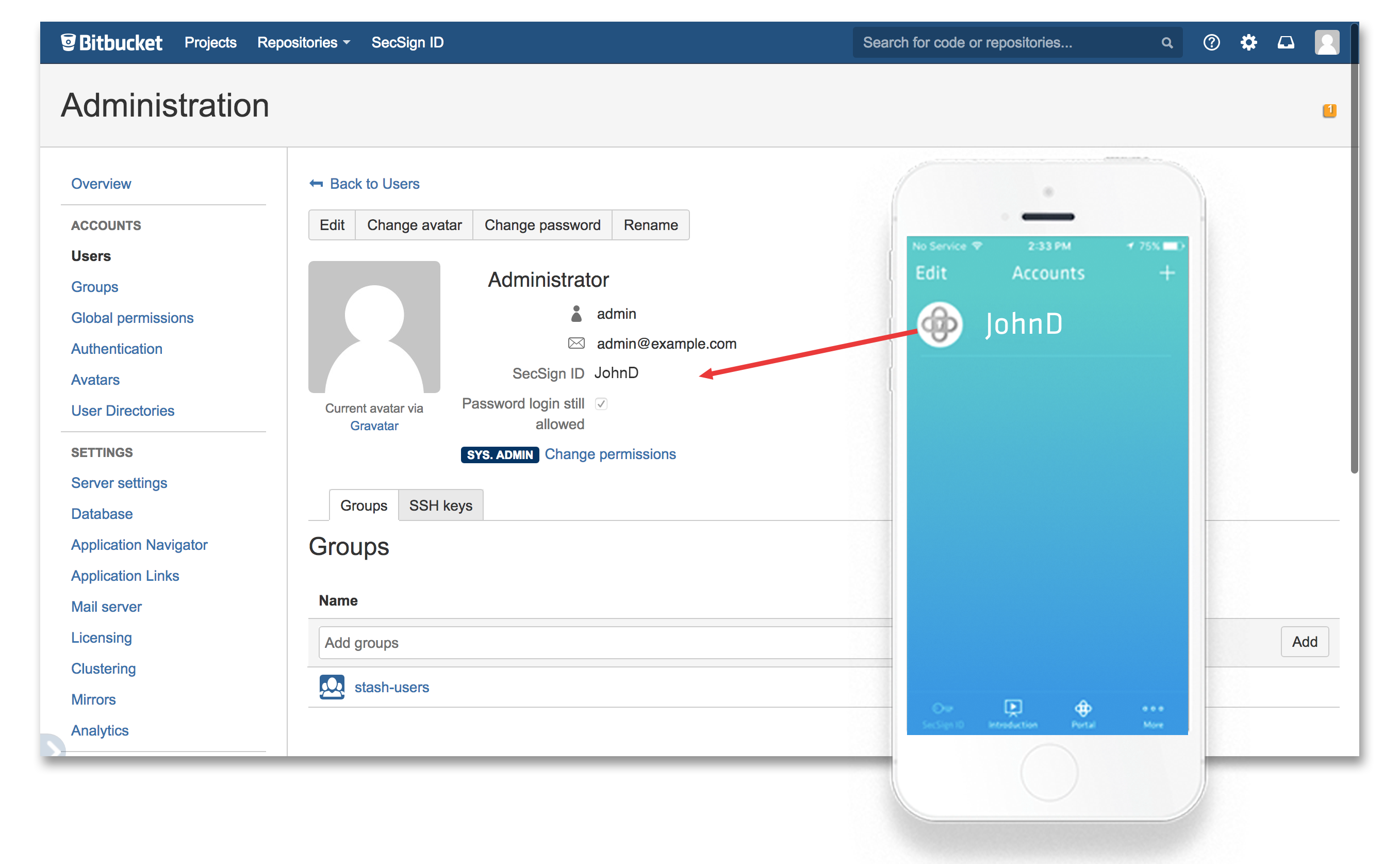 Bitbucket Tutorial 2 Secsign 2fa