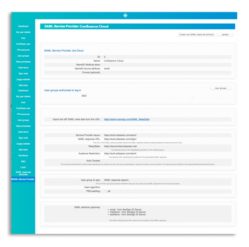Confluence Cloud SecSign ID 4 - SecSign 2FA