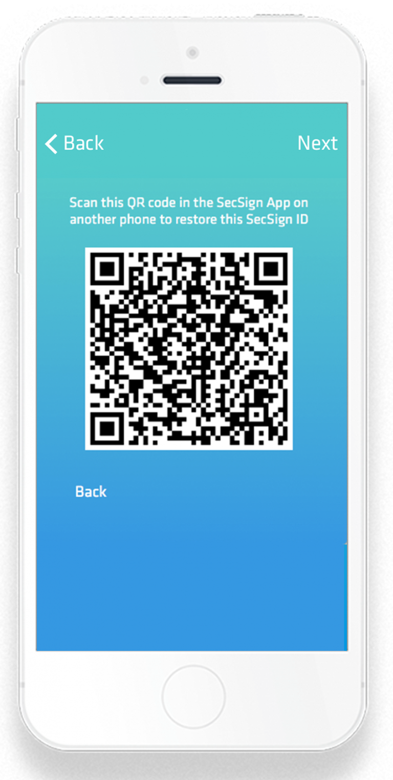 QR Code Restore - SecSign 2FA