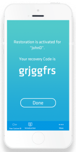 Restore Code - SecSign 2FA